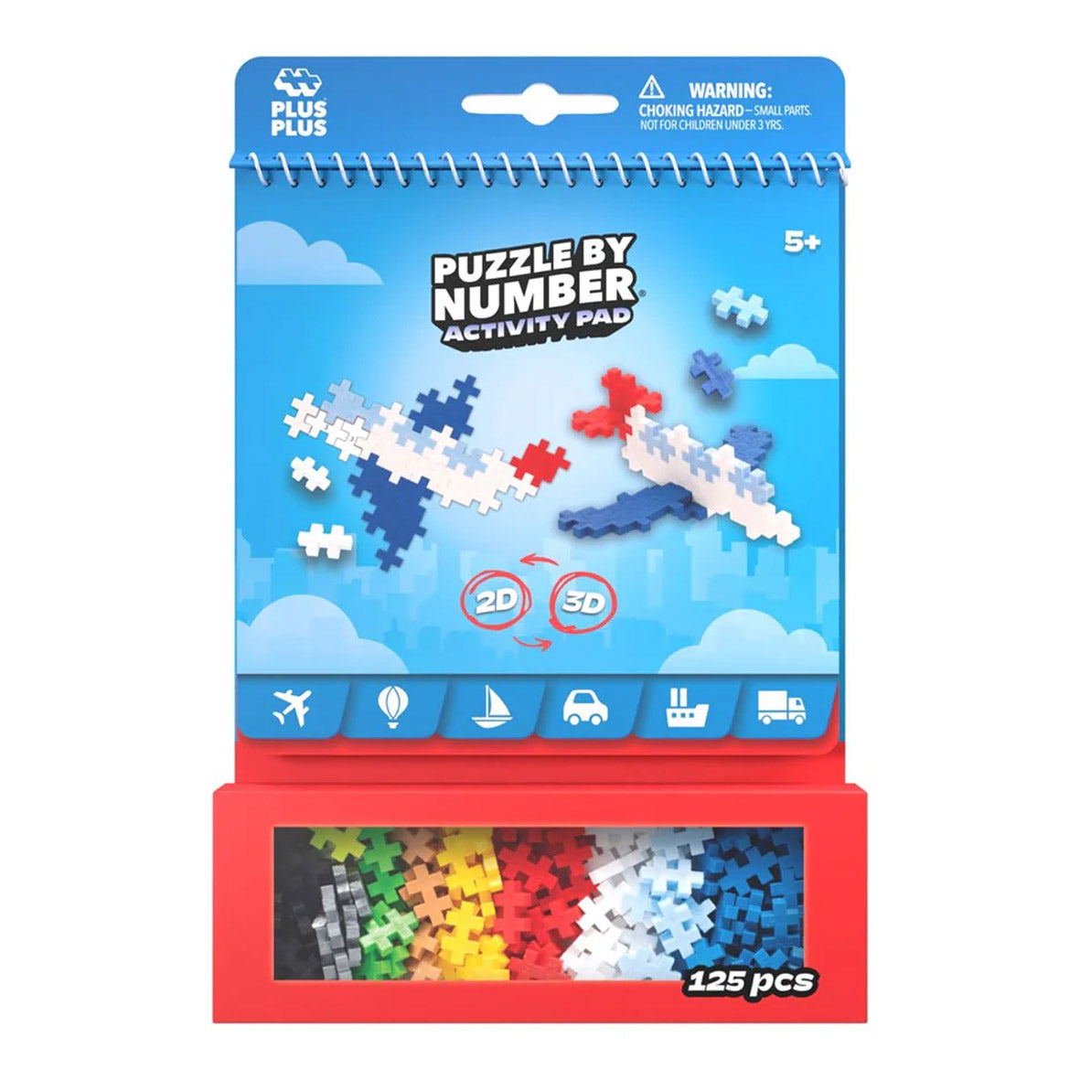 Transportation Puzzle By Number Activity Pad | Plus-Plus – Playdreamers