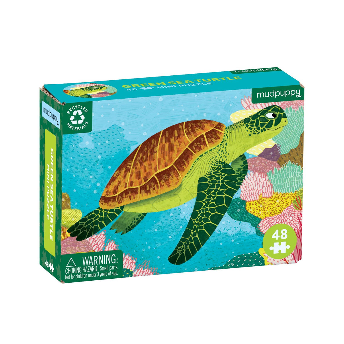Green Sea Turtle Mini Puzzle | 48pc | Mudpuppy – Playdreamers