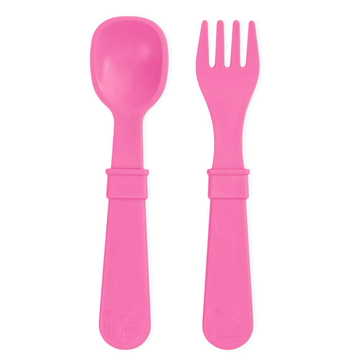 Bright Pink | Fork & Spoon Set | Re-Play – Playdreamers