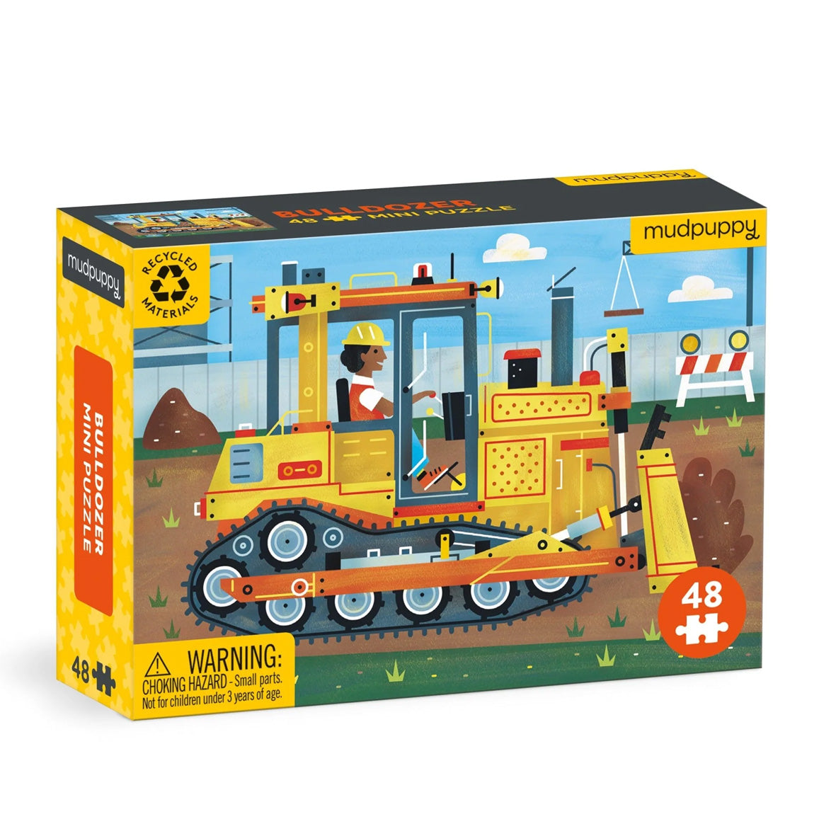 Bulldozer Mini Puzzle | 48pc | Mudpuppy – Playdreamers