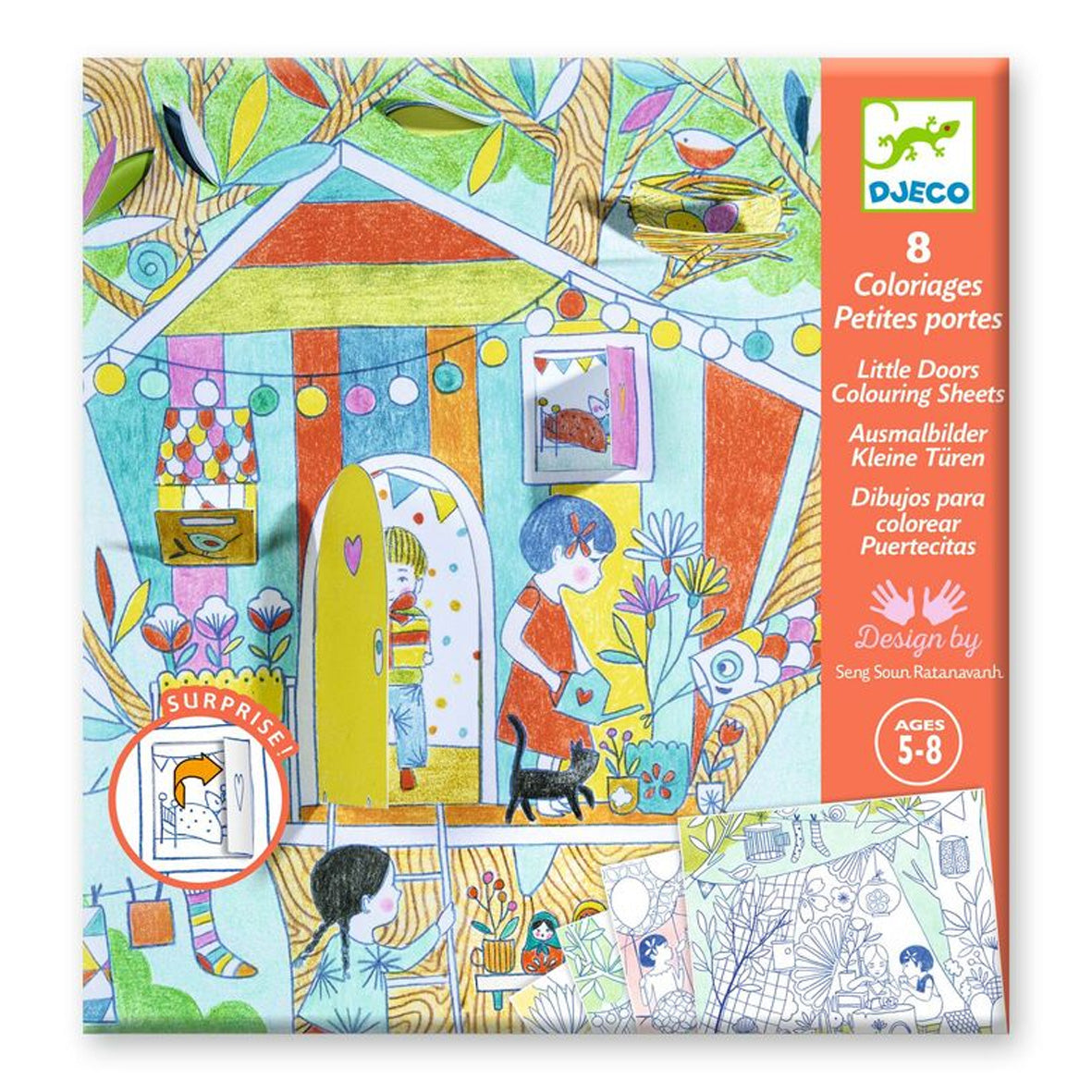 Treehouse Little Doors Colouring Surprise | Djeco – Playdreamers