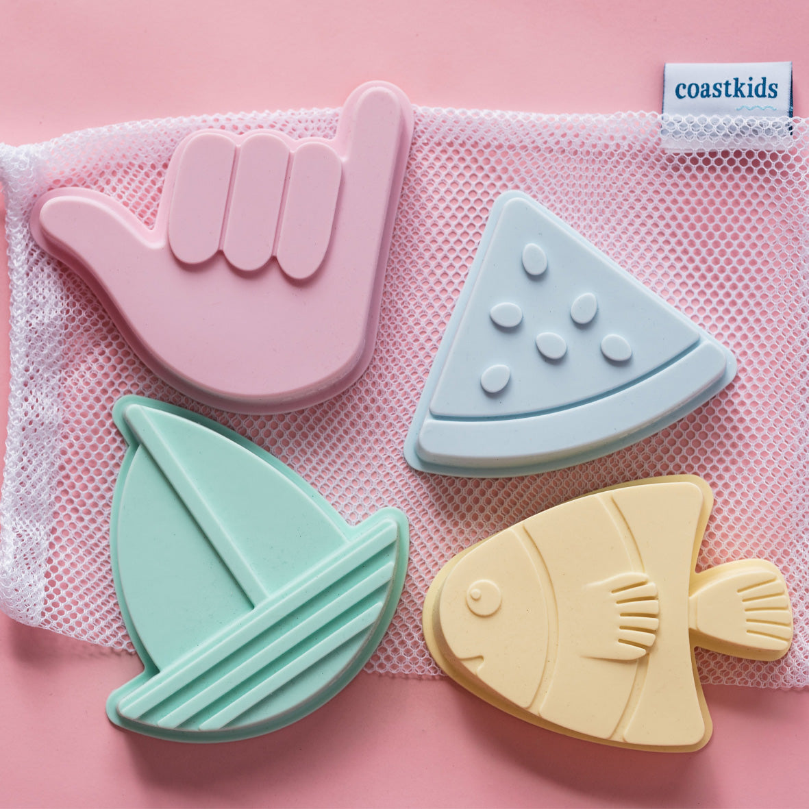 Shelly Beach Sand Moulds | 6 Colours | Coast Kids – Playdreamers