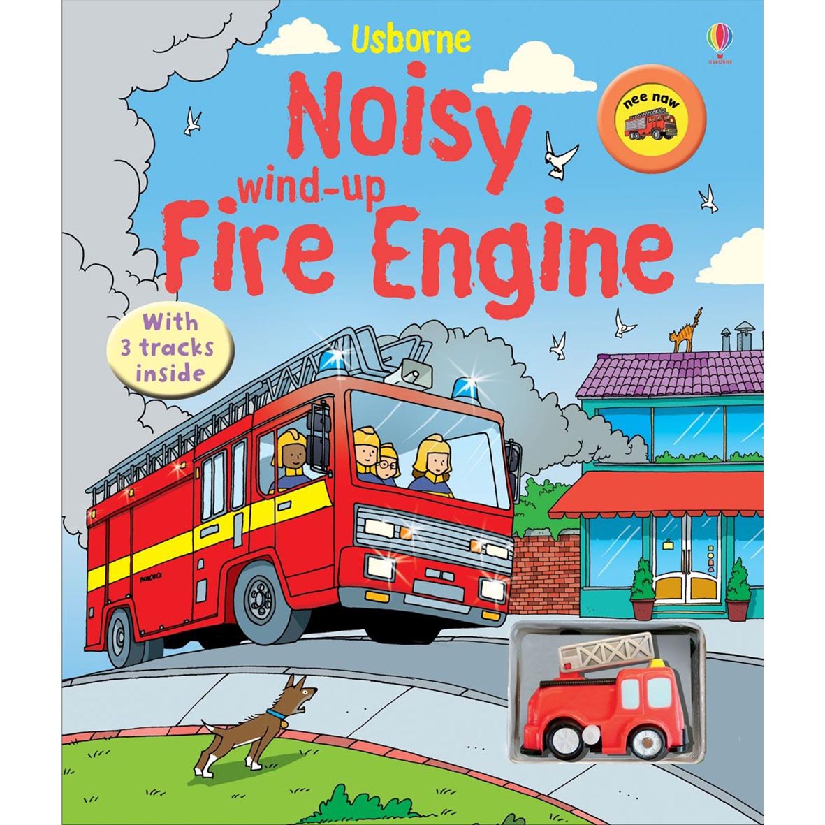 Wind Up Noisy Fire Engine Book | Usborne – Playdreamers