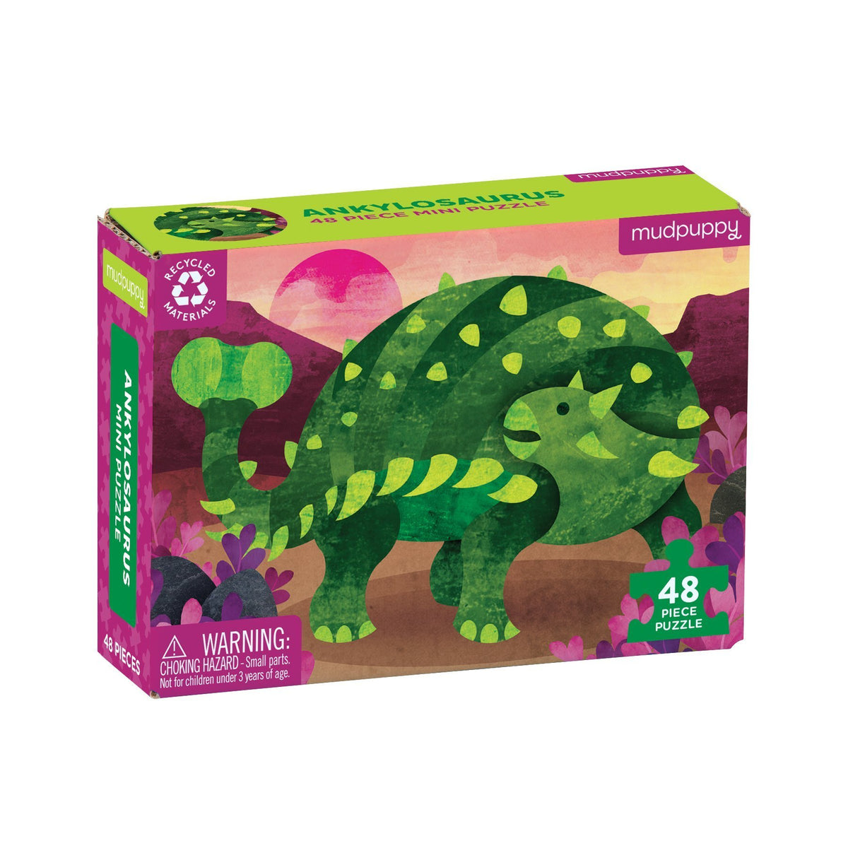 Ankylosaurus Mini Puzzle | 48pc | Mudpuppy – Playdreamers