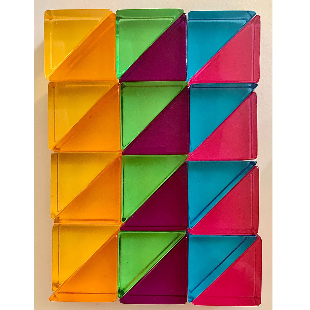 Large Lucite Triangles | 24 Pieces | Papoose – Playdreamers
