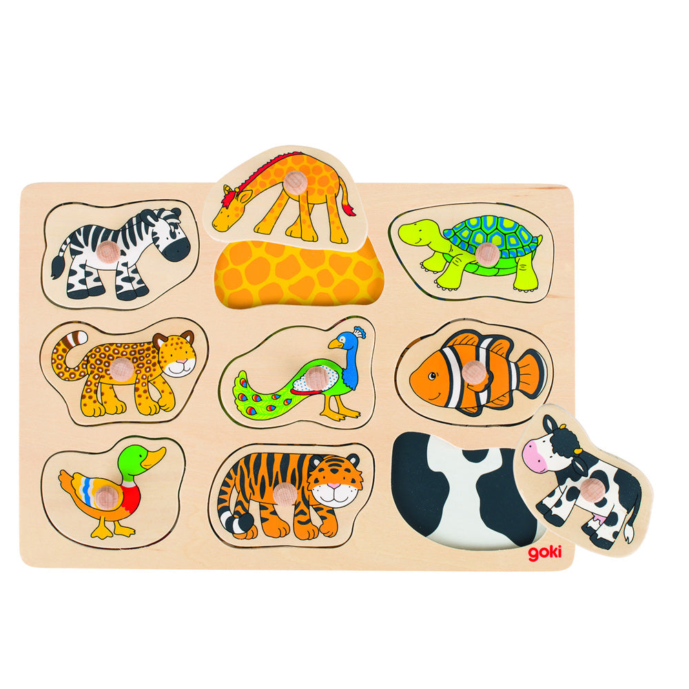 Wooden Animal Pattern Puzzle | Goki – Playdreamers